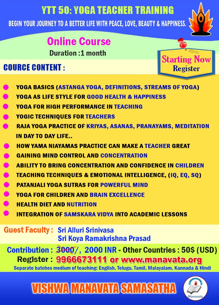 Course: YTT 50 Yoga teachers training